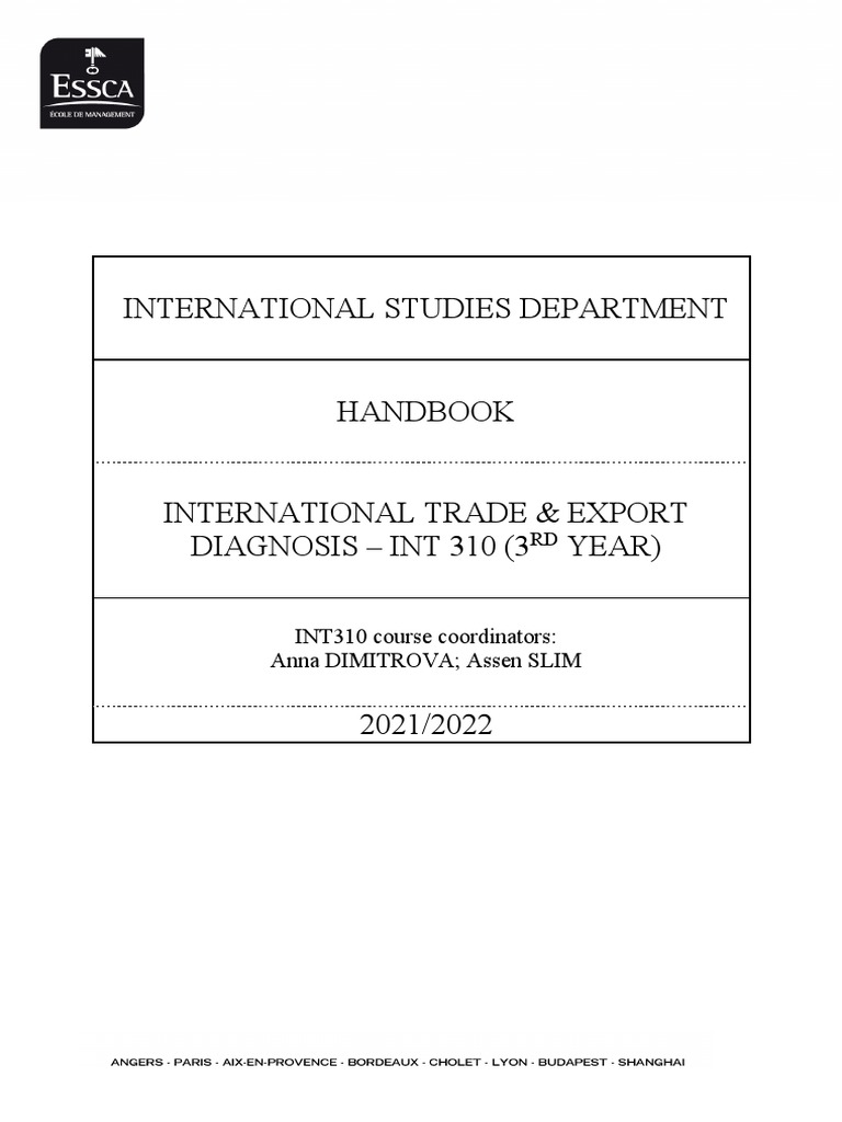 Handbook-INT 310-2021-2022 | PDF