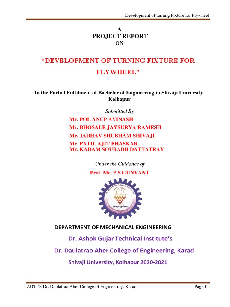 Development of Turning Fixture For Flywheel" | PDF | Machining ...
