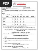 Students Marksheet Sample Data | PDF