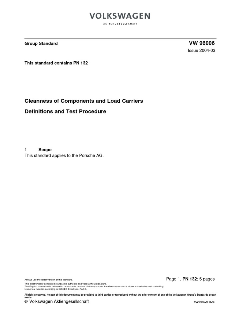 VW 96006 en | PDF | Screw | Pallet