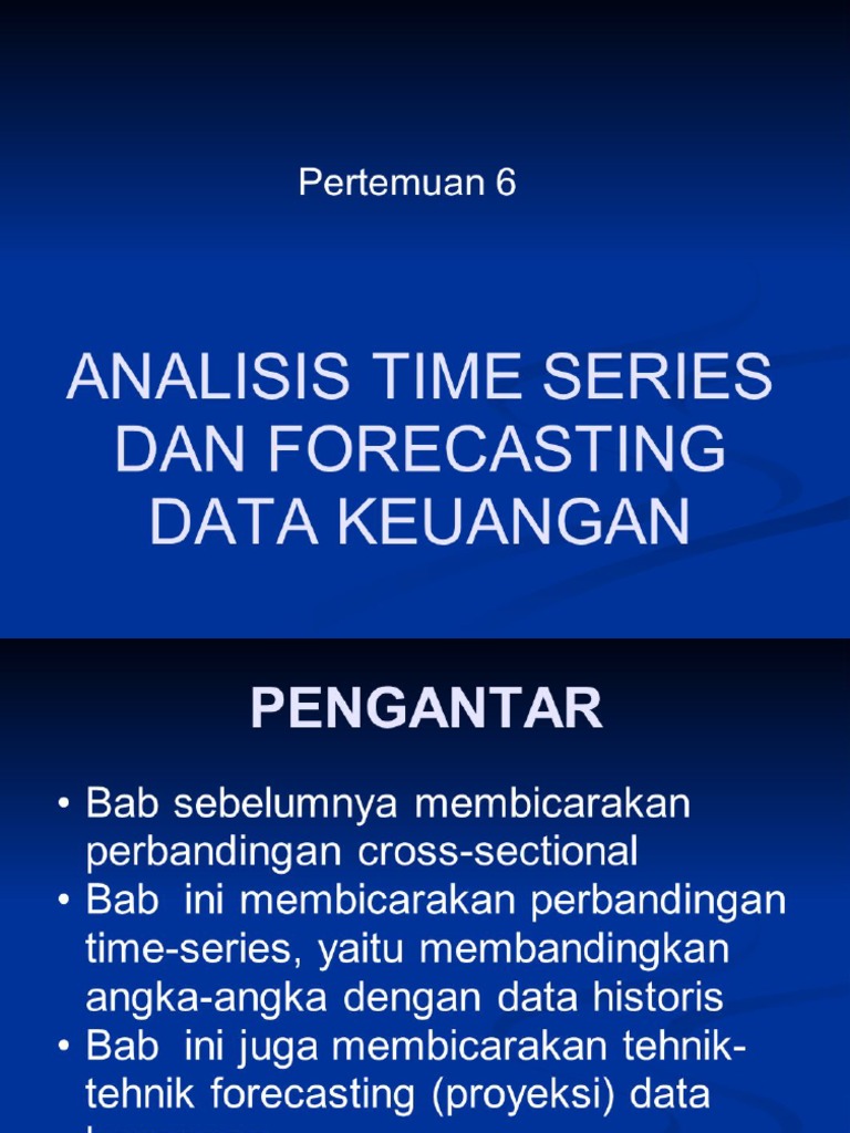 Analisis Time Series Dan Forecasting Data Keuangan PPT Download | PDF