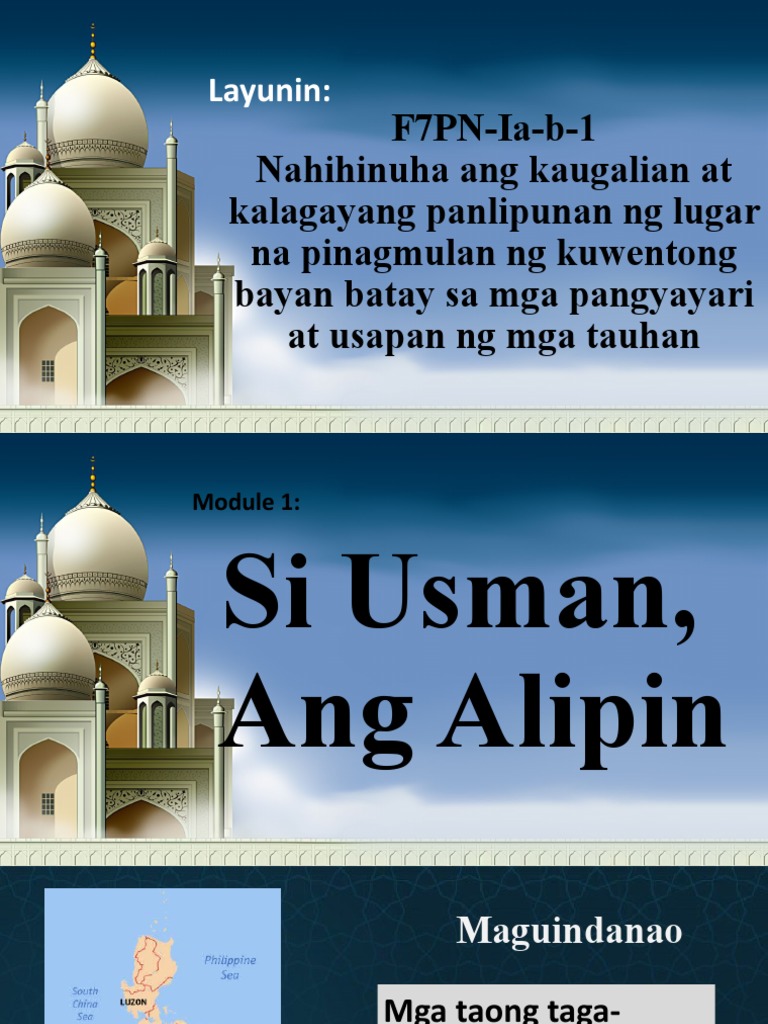 Module 1.1 Si Usman Ang Alipin Panitikan | PDF