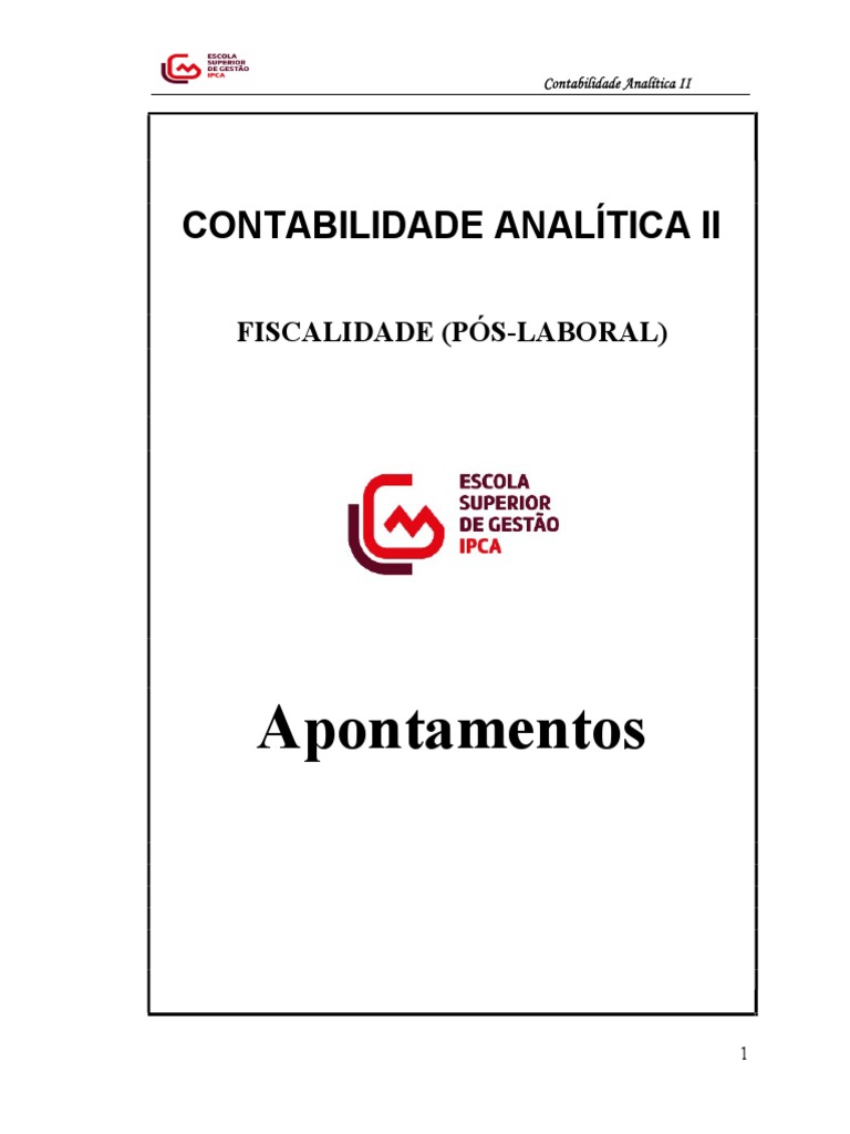 Sebenta - Teórica - Contabilidade Analítica II | PDF | Contabilidade de custos | Contabilidade