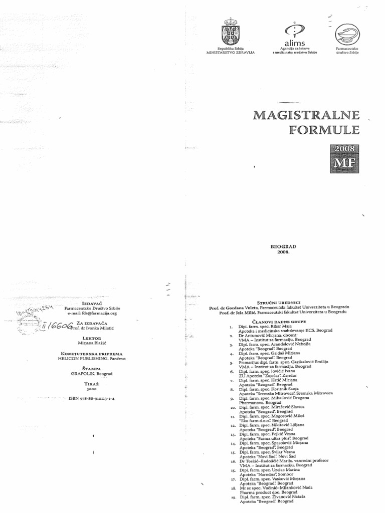 Magistralne Formule | PDF