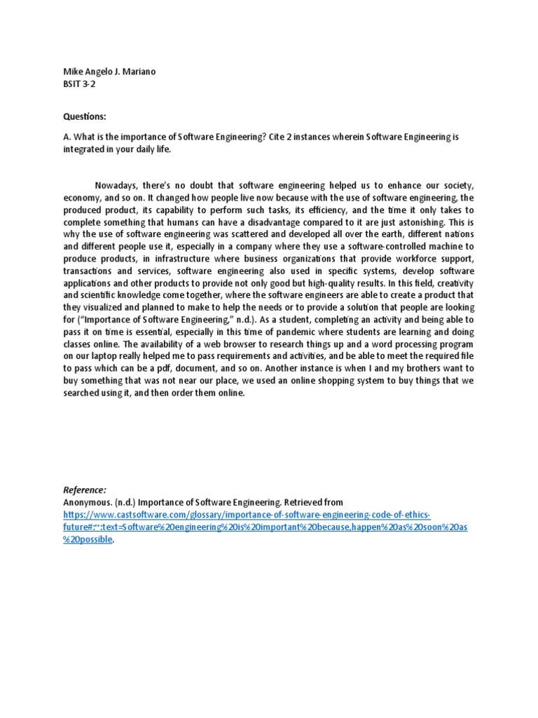 Software Engihneering Essay | Download Free PDF | Software Engineering ...