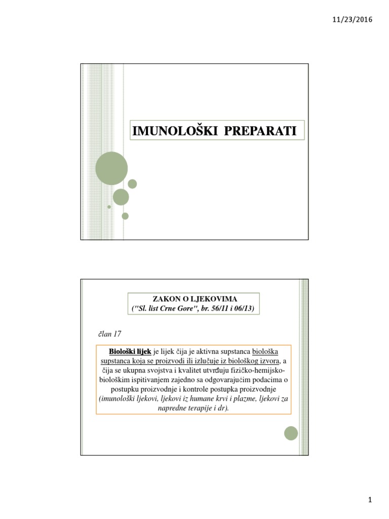 Imunoloski Preparati | PDF