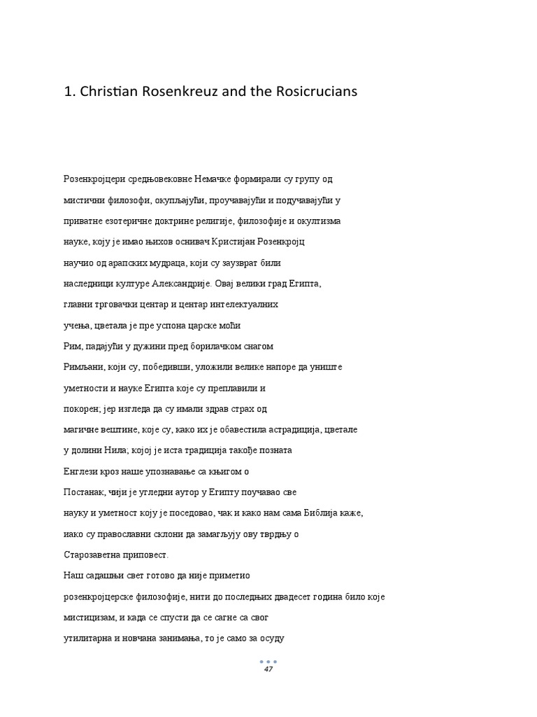 Christian Rosenkreuz and The Rosicrucians | PDF