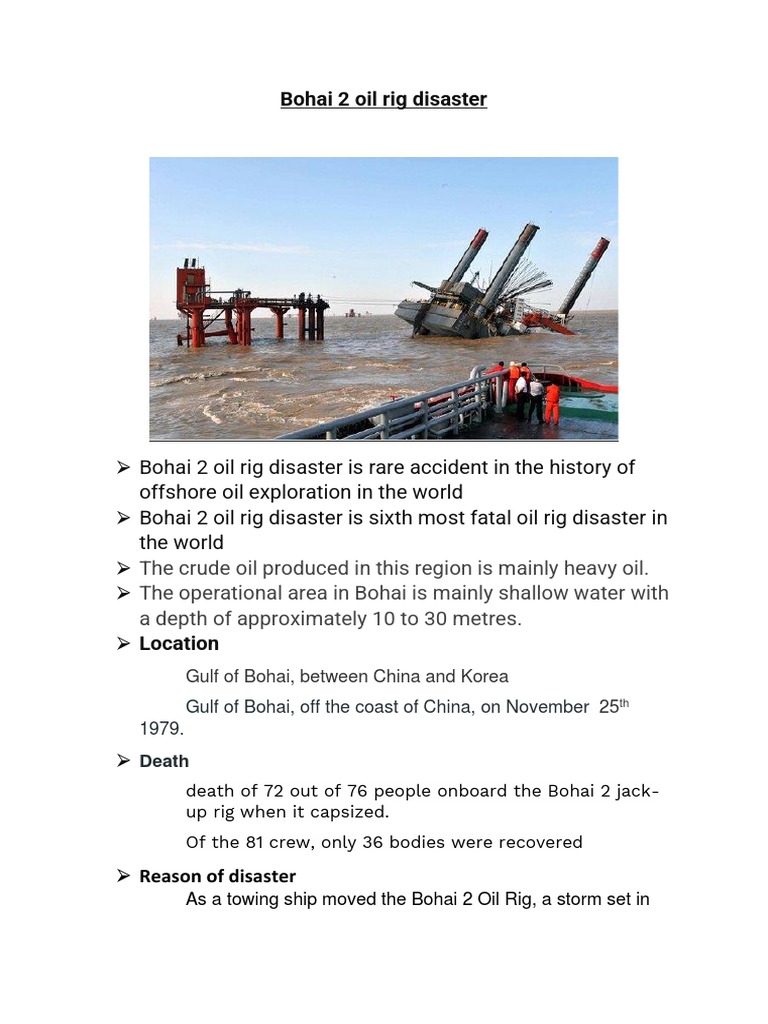 Bohai 2 Oil Rig Disaster | PDF