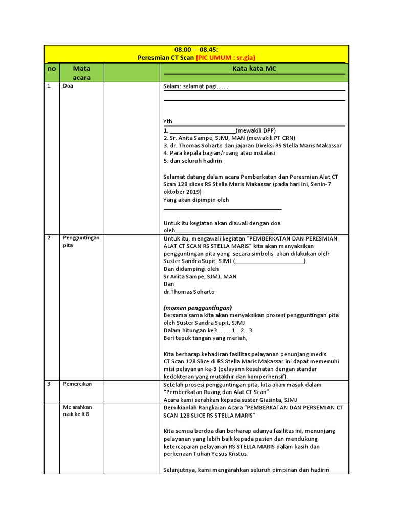 MC Acara Formal | PDF