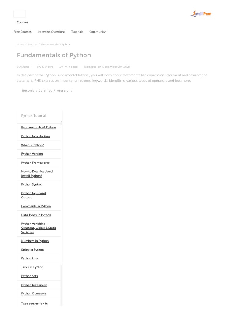 2 Fundamentals Of Python Pdf Reserved Word Variable Computer
