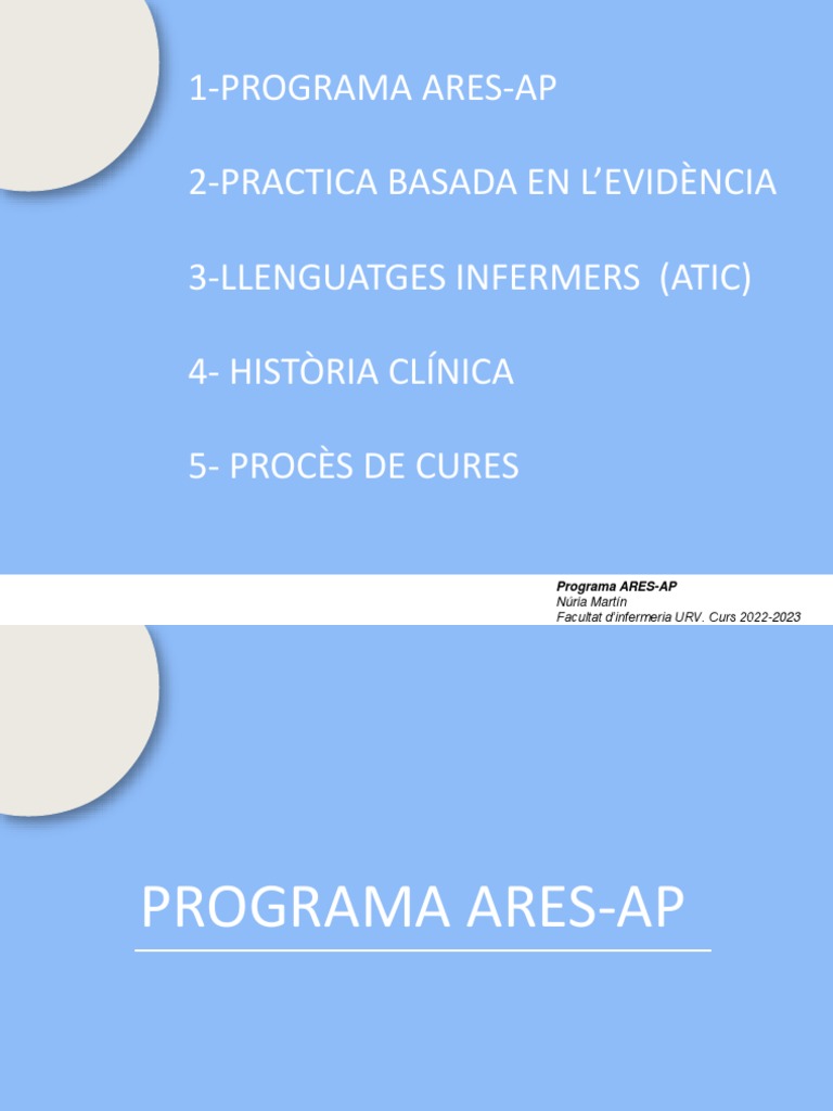 Programa ARES AP | PDF