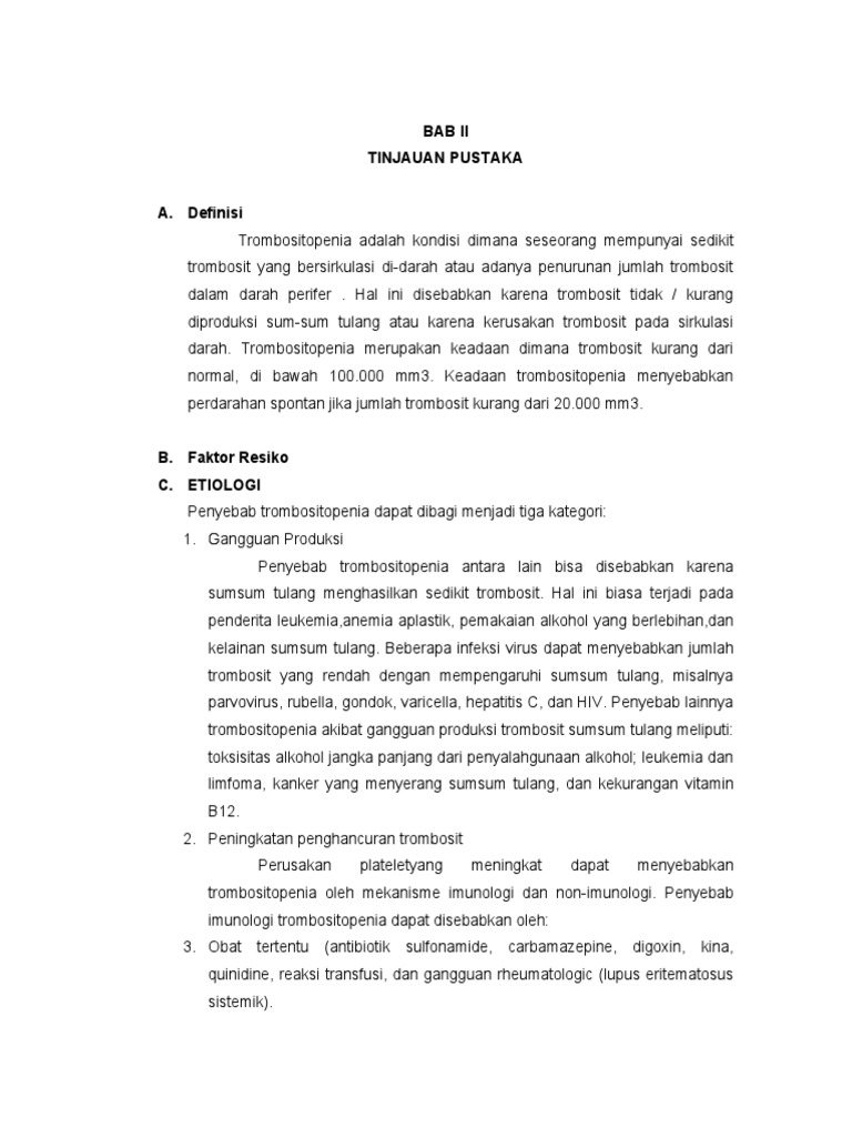 LP Askep Trombositopenia 3 | PDF