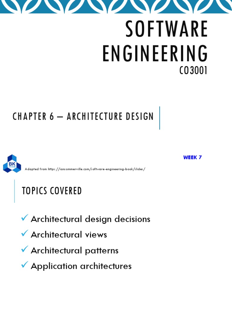 06 - Ch6 Architectural Design | PDF | Software Architecture | Databases