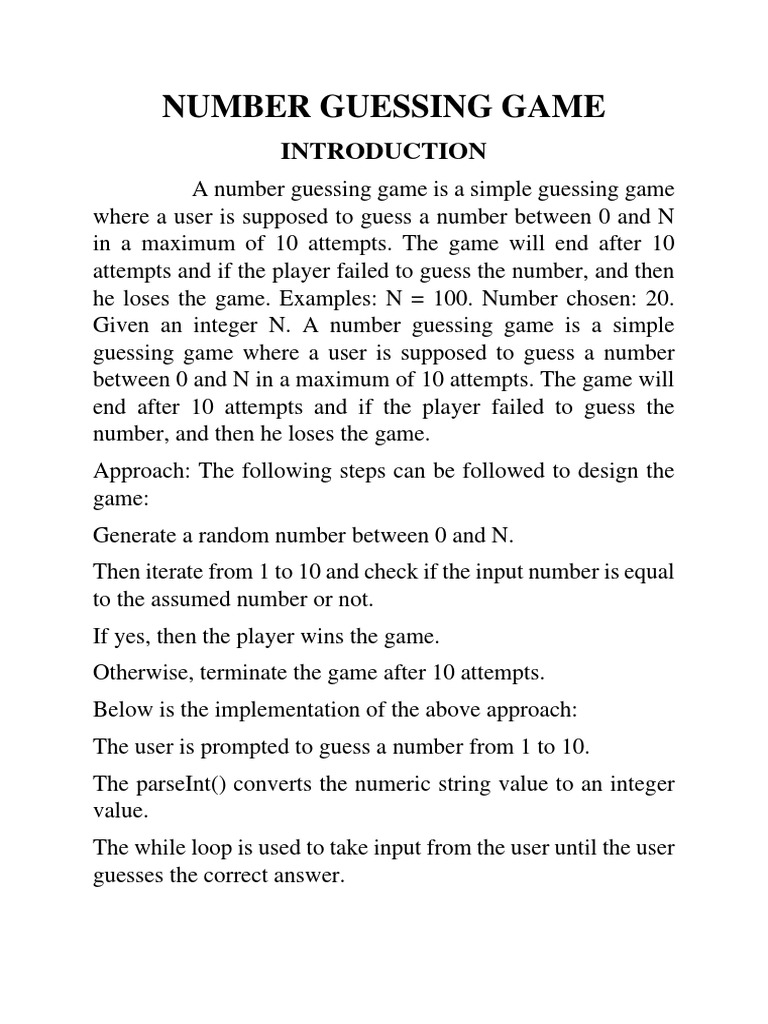 Guessing Game Final | PDF | Numbers | Integer