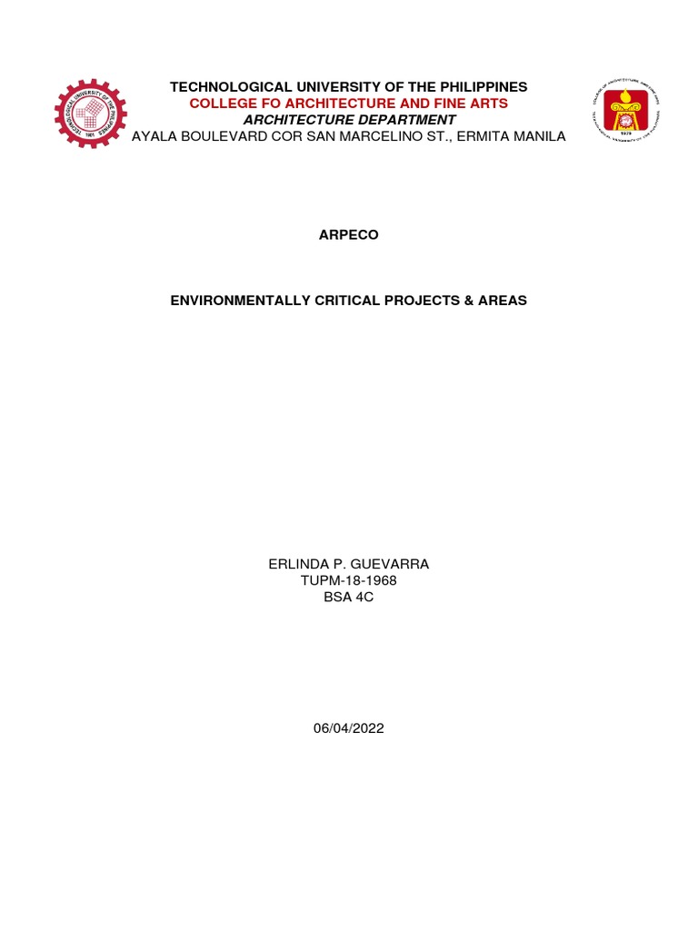 Environmentally Critical Projects Areas | PDF | Sea Turtle