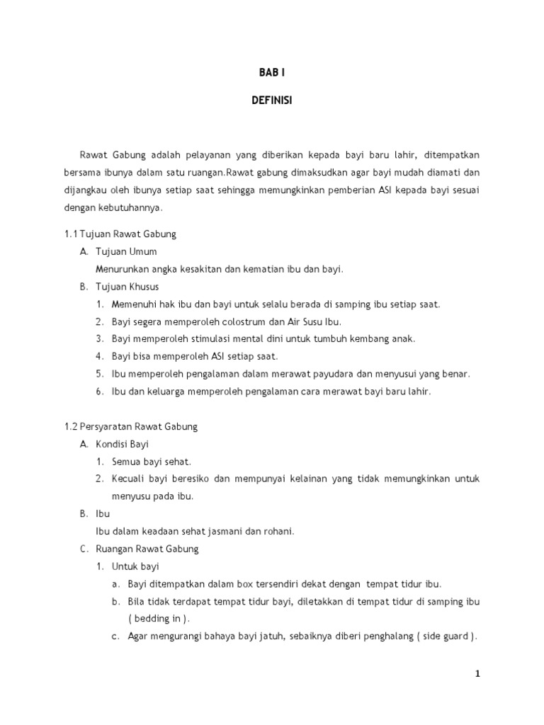 Panduan Rawat Gabung Ibu Dan Bayi Sehat 2019 - Ponek | PDF