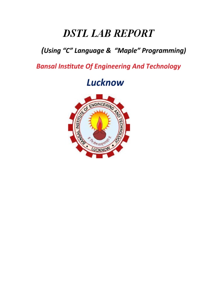 DSTL Lab Report | PDF | Teaching Methods & Materials | Computers