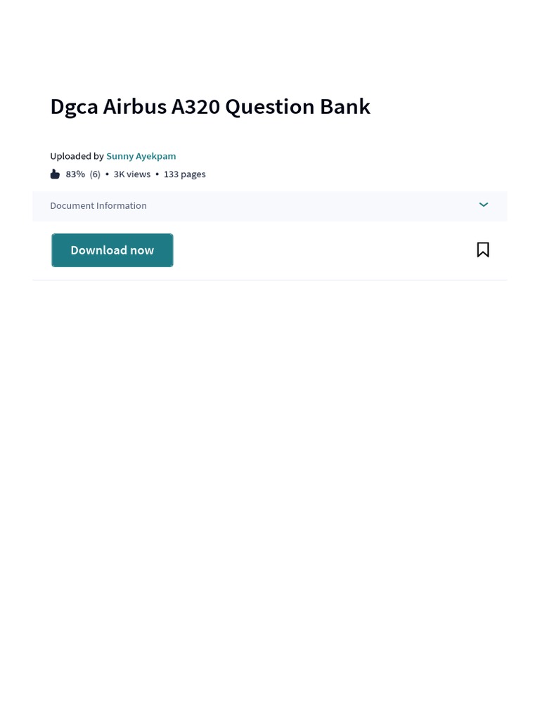 Dgca Airbus A320 Question Bank: Download Now | PDF | Scribd | Aviation