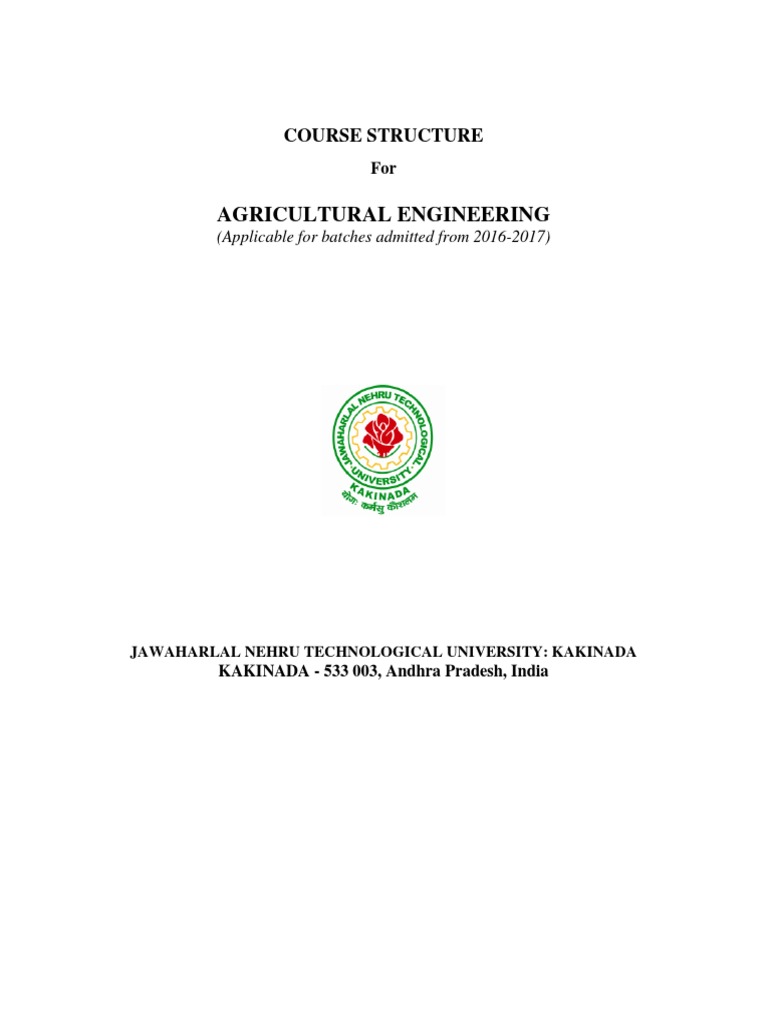 JNTUK Agricultural Engineering R16 Syllabus | PDF | Electric Motor ...
