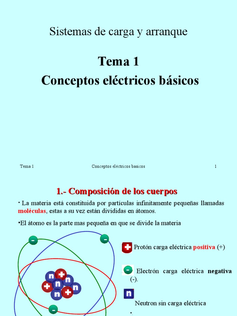 Tema 01 Conceptos Electricos Basicos | PDF