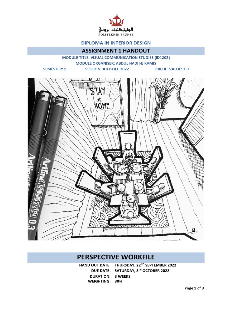 Assignment 1 Perspective Workfile | PDF | Perspective (Graphical) | Drawing