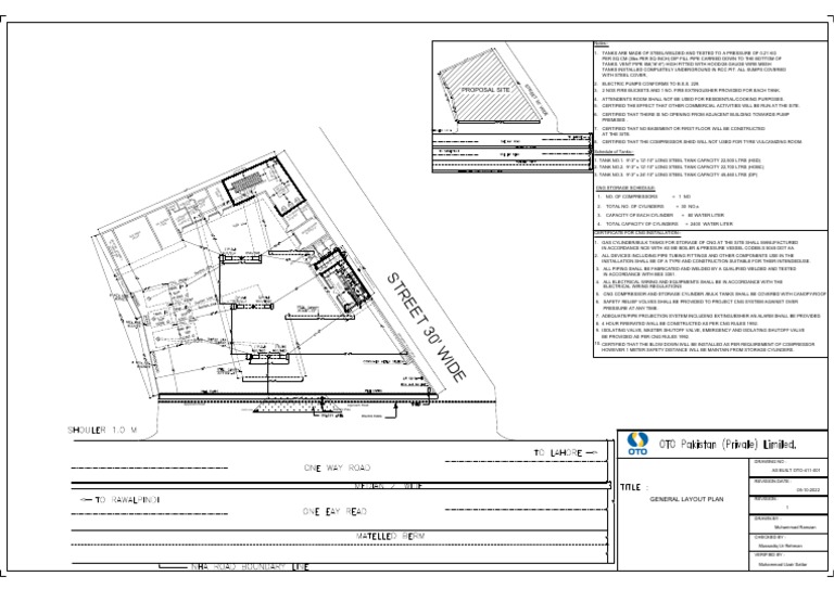 As Built OTO-411-001 General Layout Plan-Model | PDF | Pipe (Fluid ...