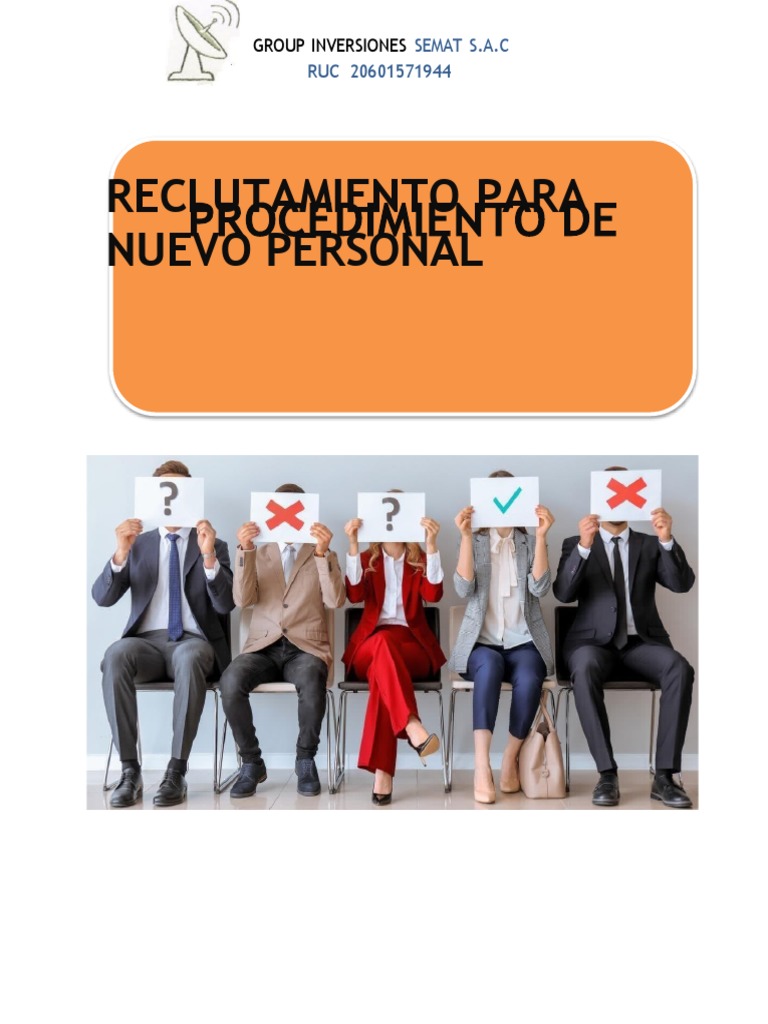 8.proceso de Reclutamiento | PDF | Gestión de recursos humanos | Reclutamiento