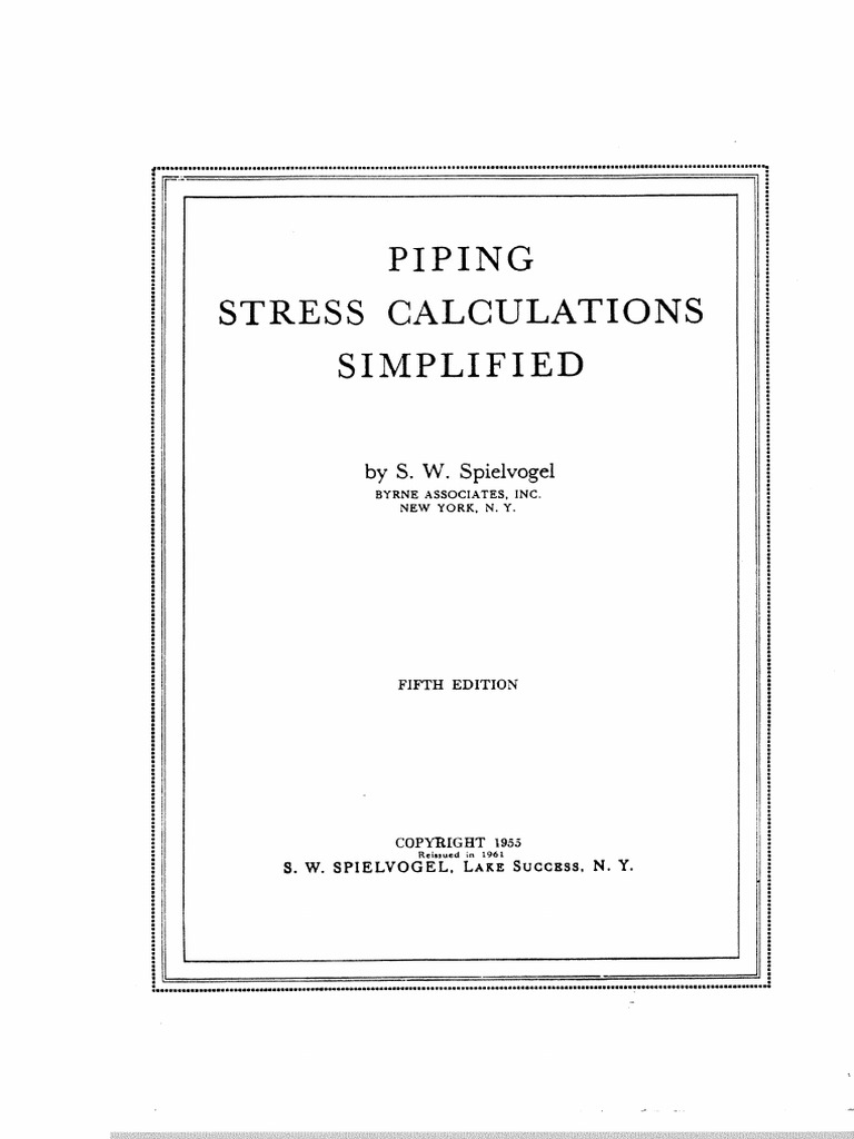 Piping Stress Calculations Simplified - From Jose | PDF