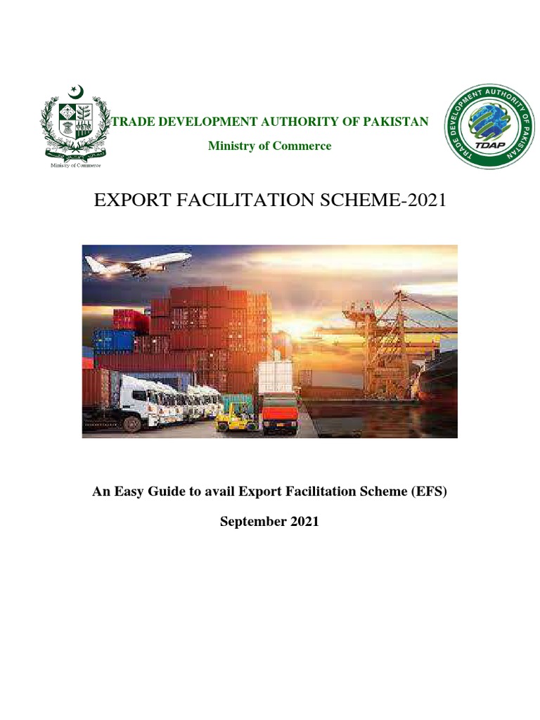 Export Facilitation Scheme EFS 2021 Final 1 | PDF | Taxes | Exports