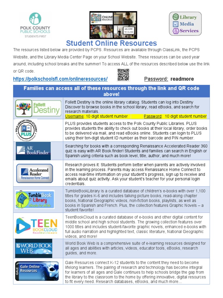Student Online Resources 22-23 | Download Free PDF | Libraries | Books