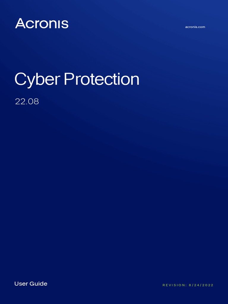 CyberProtectionService Userguide en-US | PDF | Backup | Antivirus Software