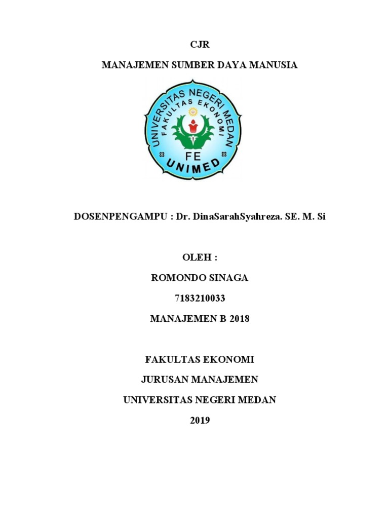 CJR MSDM BARU | PDF | Human Resource Management | Employment