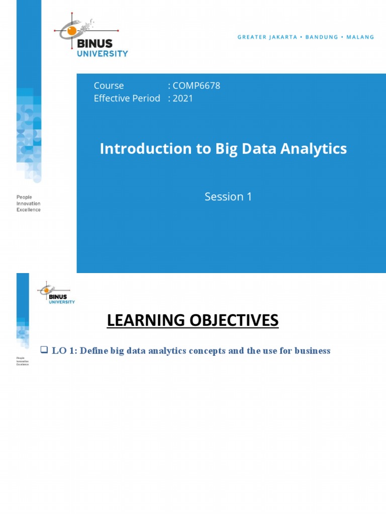 20210913115458D3708 - Session 01 Introduction To Big Data Analytics | PDF | Big Data | Analytics