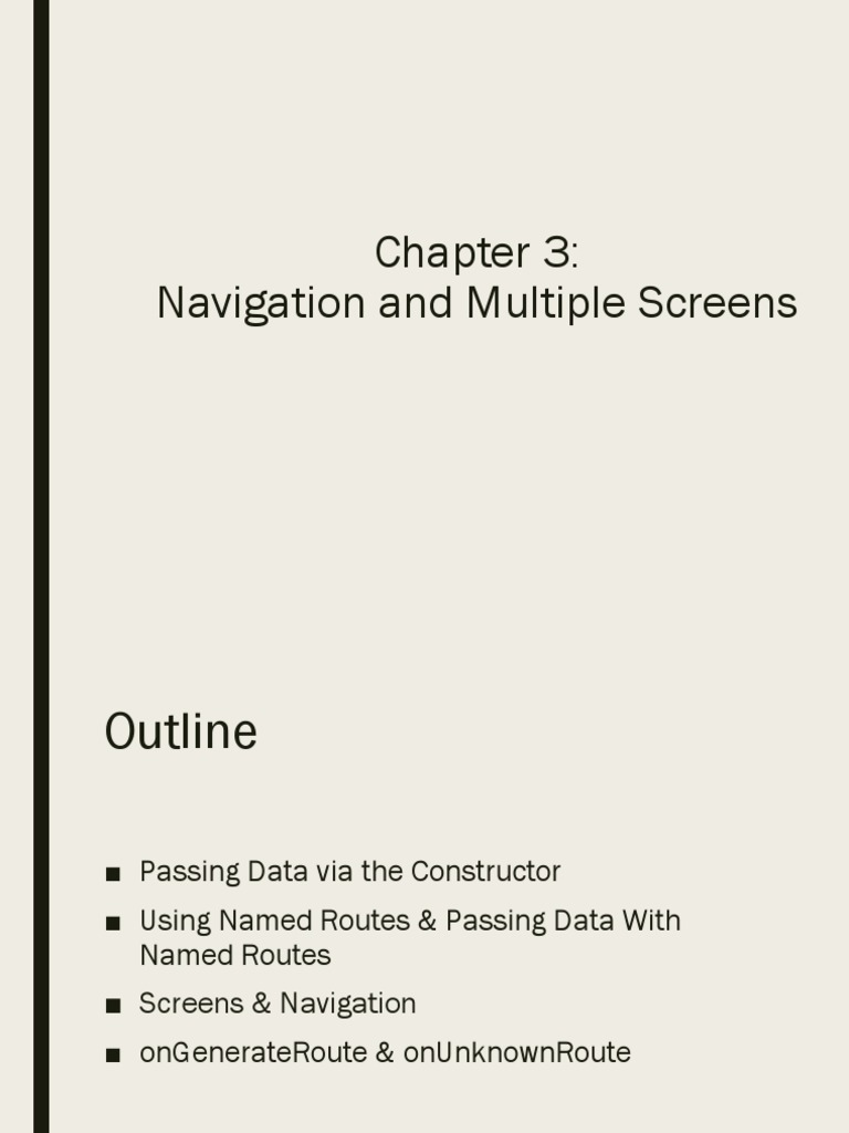 Module 3-Routing and Navigation | PDF