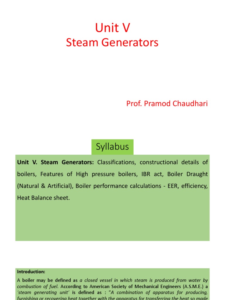 Unit 5 Steam Generators | PDF | Boiler | Chimney