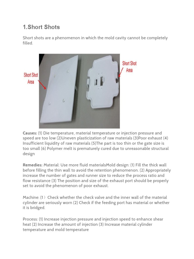 13 Plastic Injection Molding Problems and Solutions | PDF | Mechanical ...