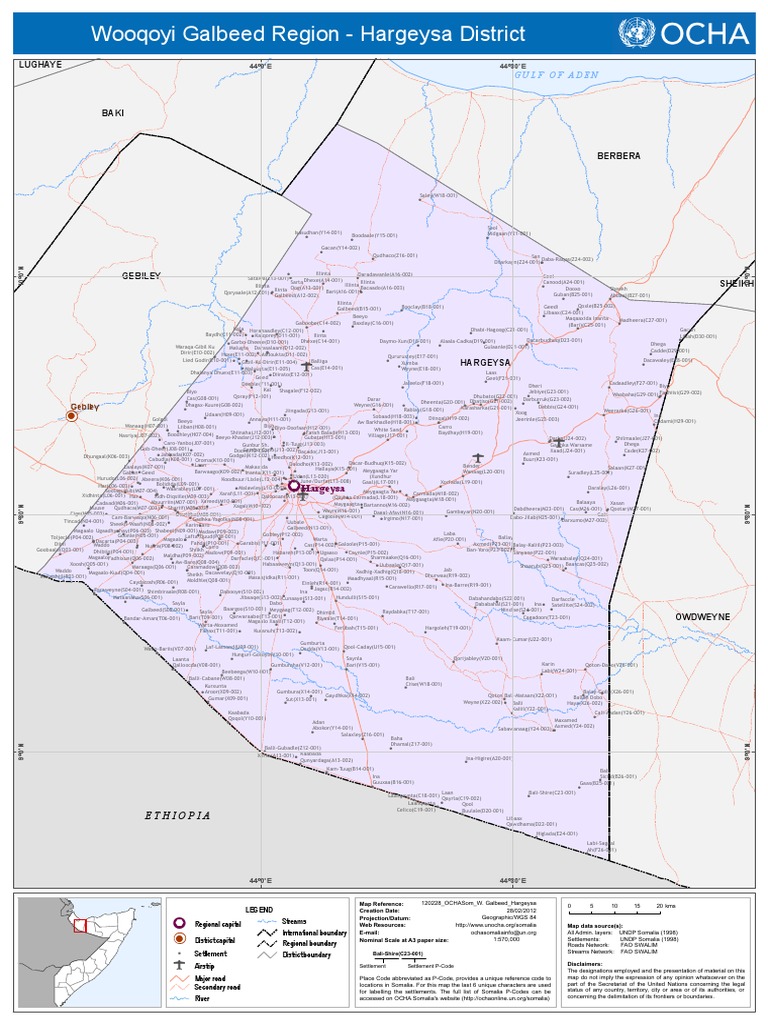 Woqoyi Galbeed Region Map Overview | PDF