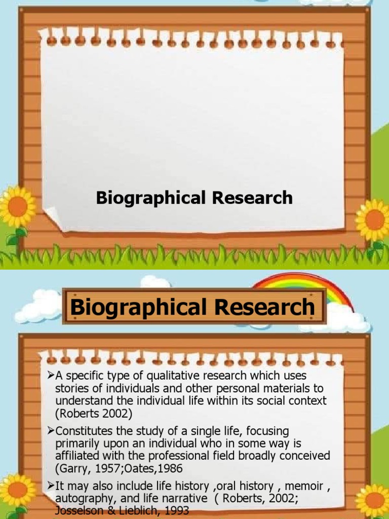 Biographical Research | PDF | Biography | Narrative