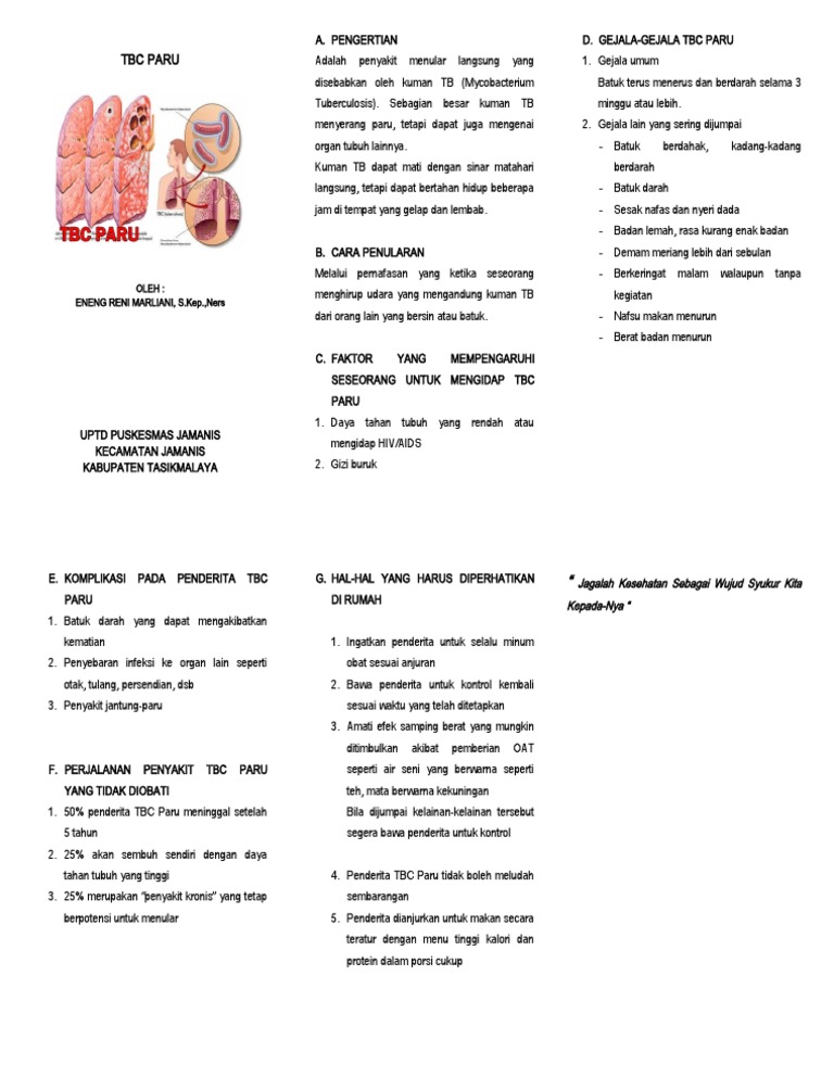 Leaflet TBC Paru | PDF