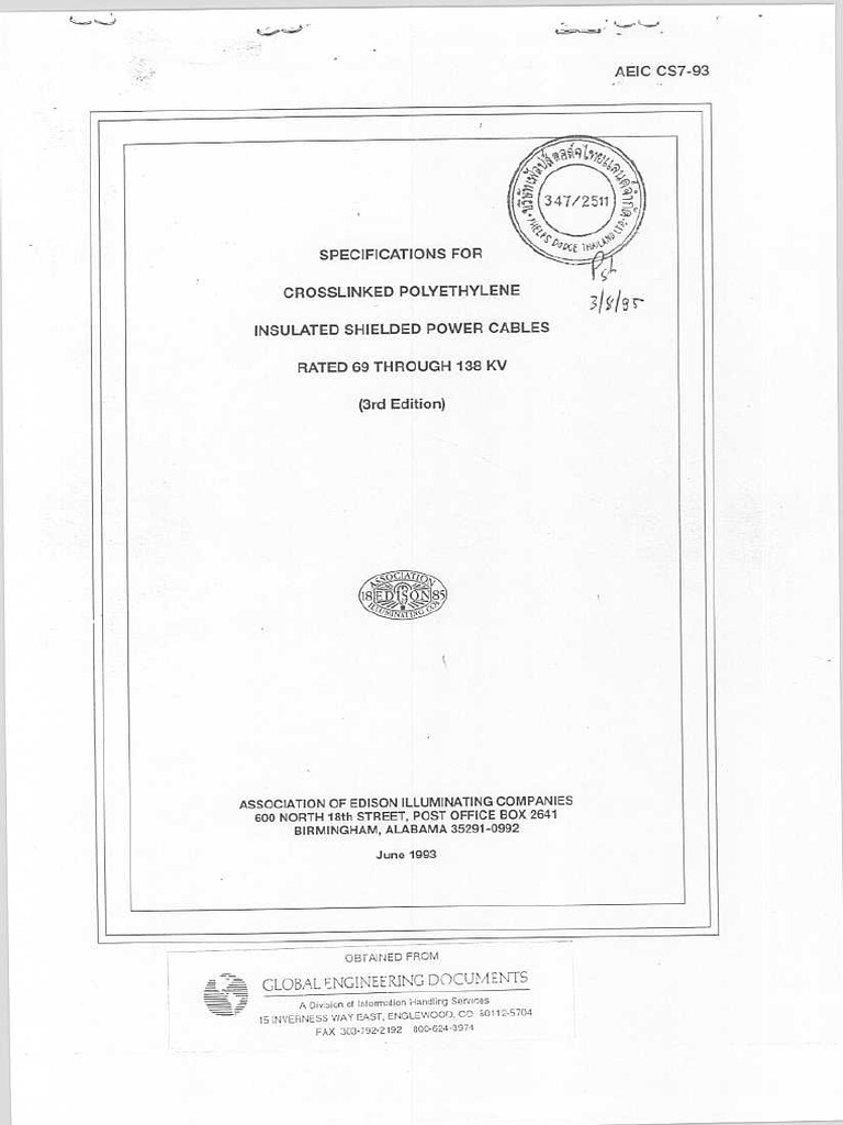 AEIC CS7 Electrical Stress | PDF