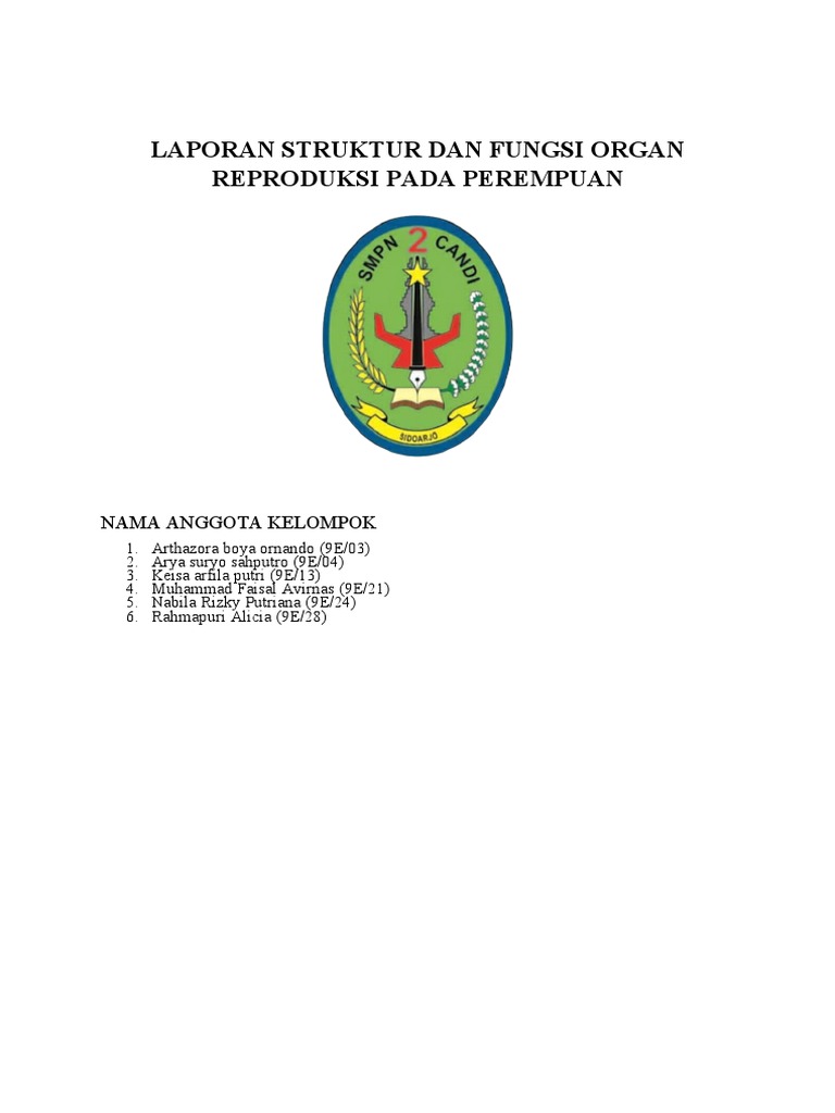 Struktur dan Fungsi Organ Reproduksi Perempuan | PDF
