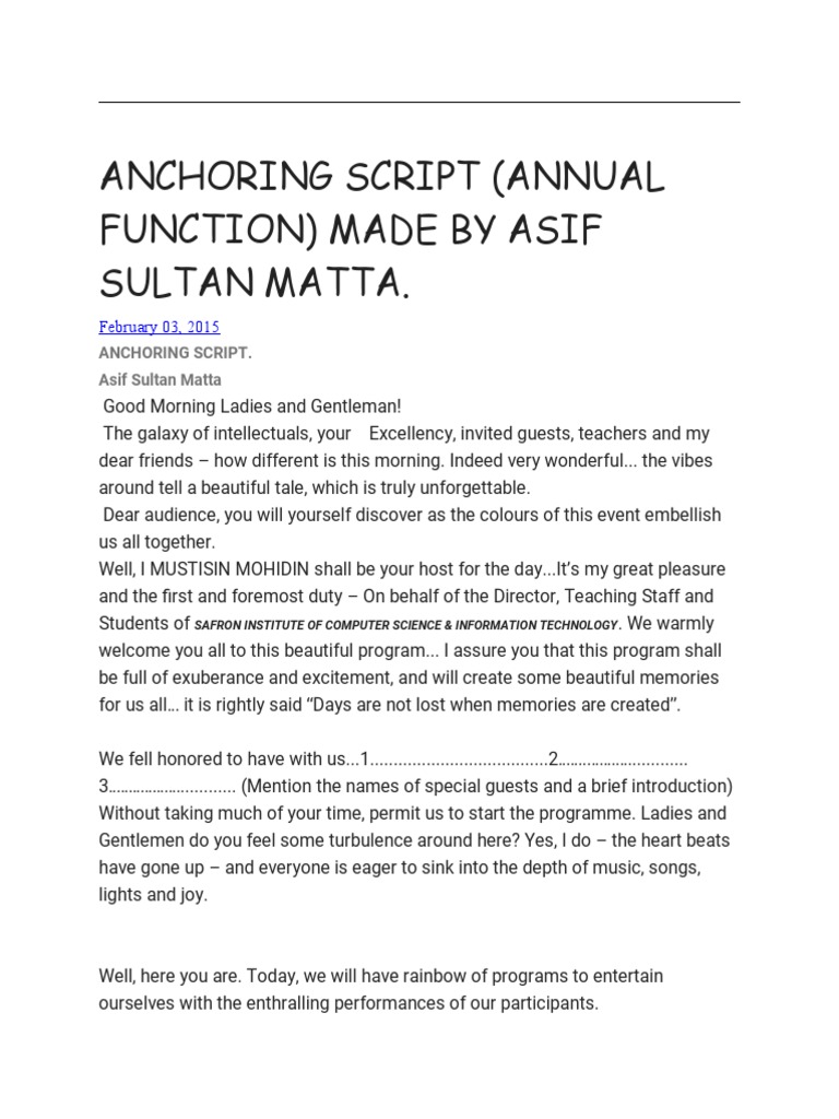 Anchoring Complete | PDF