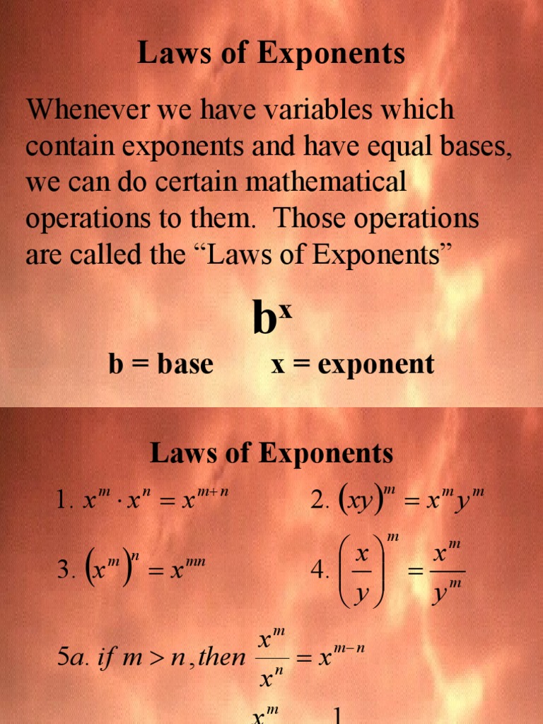 Laws of Exponents | PDF | Mathematics | Arithmetic