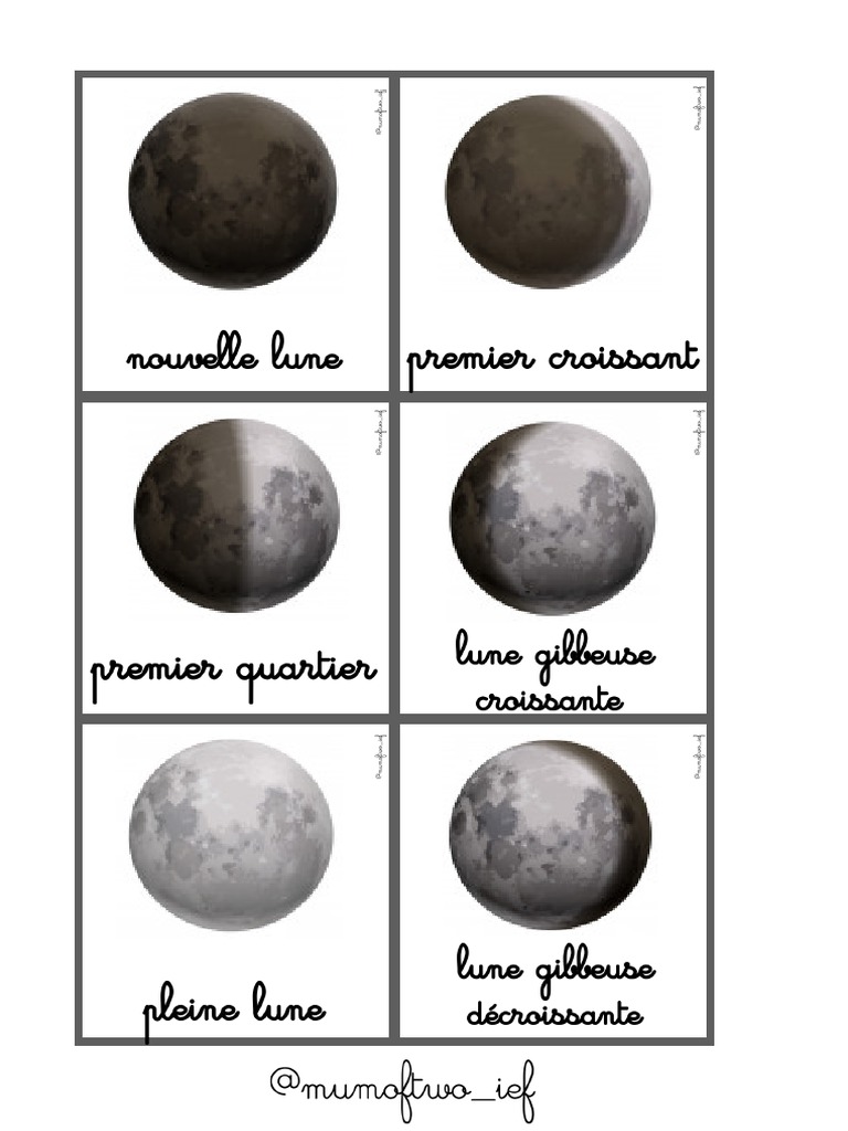 Carte Des Phases de La Lune | PDF