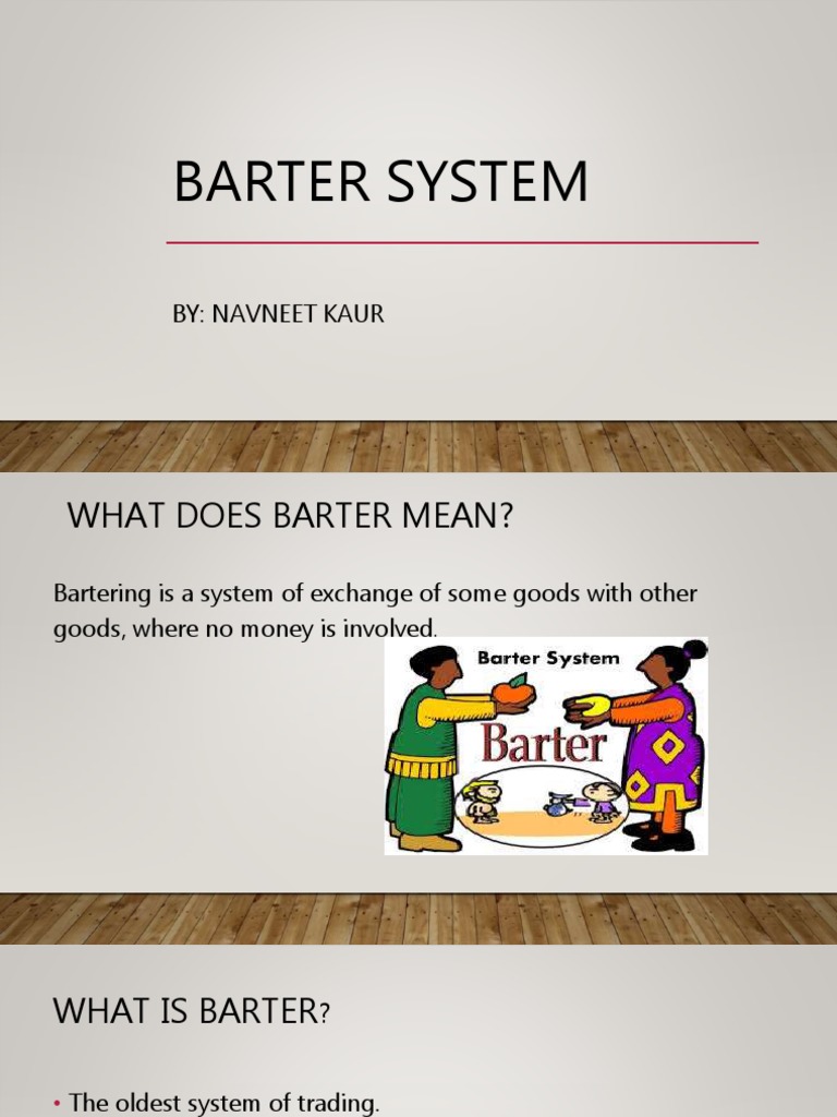 Bartersystem 191128102741 | PDF | Barter | Money
