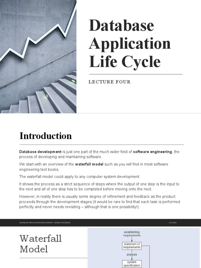 Database Application Life Cycle - Lecture 4 | PDF | Databases | Database Design