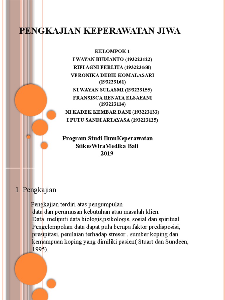 Pengkajian Keperawatan Jiwa | PDF