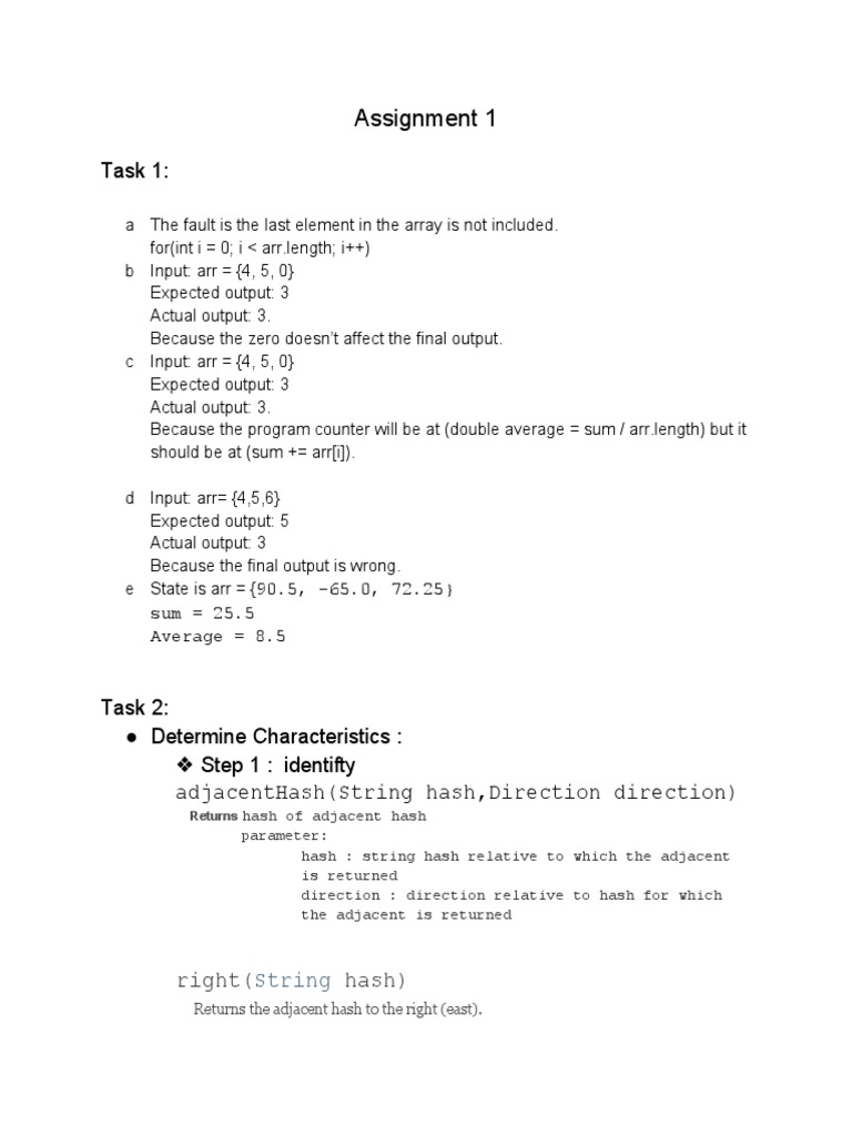 Assignment1 Testing Docx 1 Pdf Parameter Computer Programming Latitude