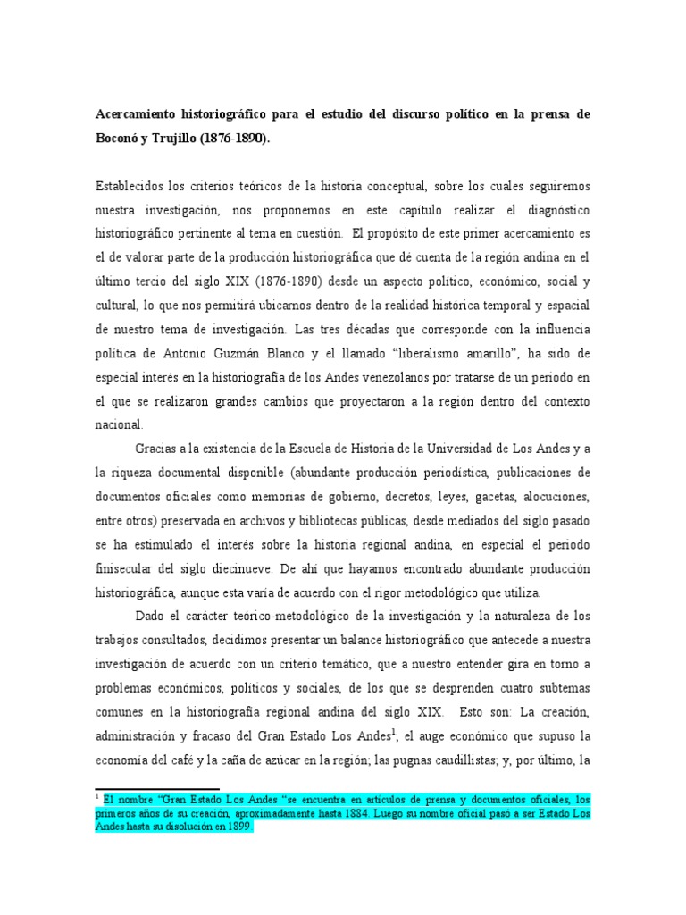 Primer Acercamiento Historiográfico | PDF