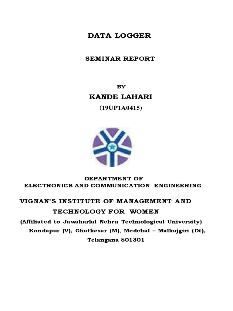 Data Loggers Report | Download Free PDF | Analog To Digital Converter ...